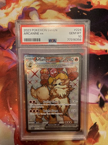 Pokémon TCG Arcanine ex Scarlet & Violet Base Set 224/198 Holo Ultra ...