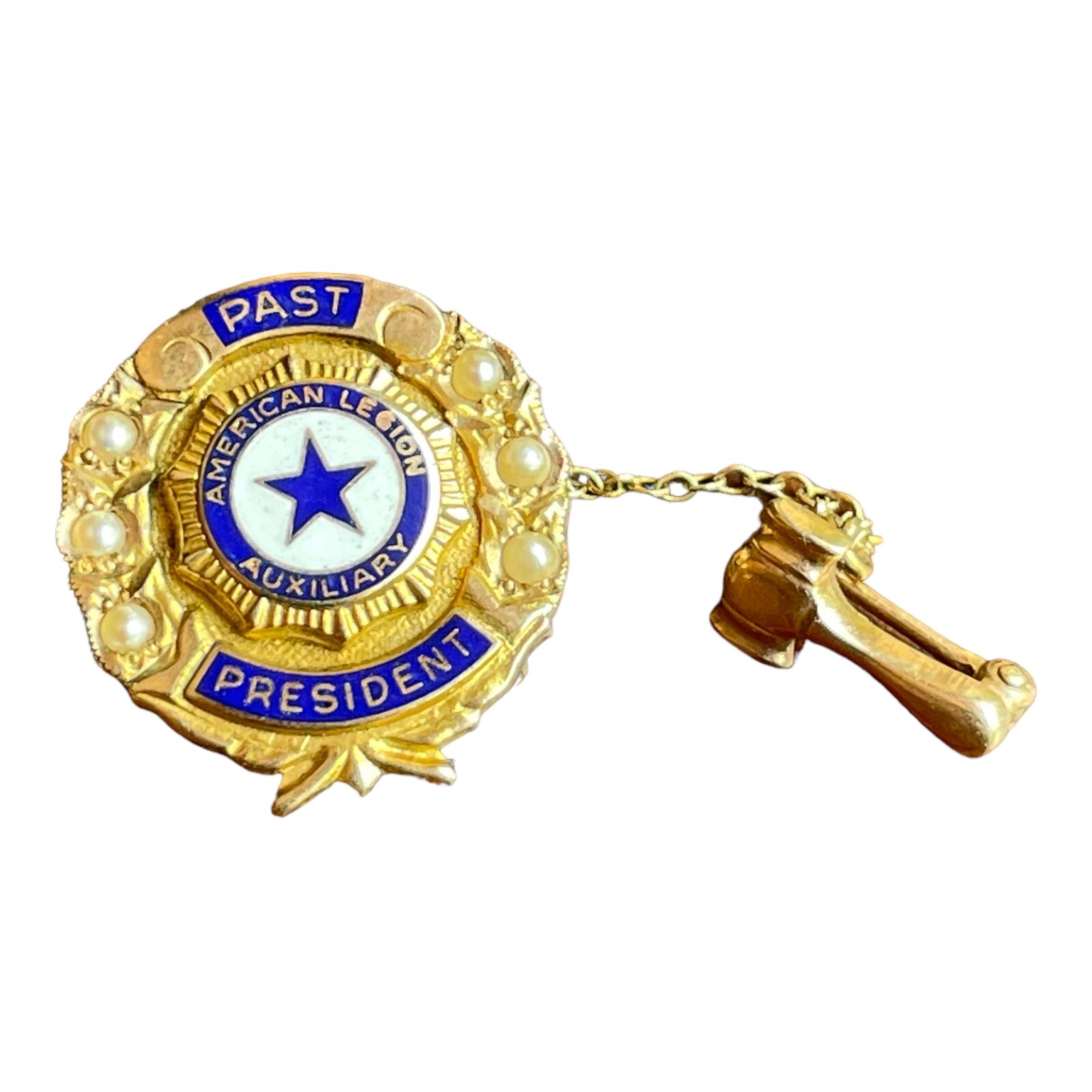 Vintage 10K Yellow Gold American Legion Auxiliary Past President Pin ...