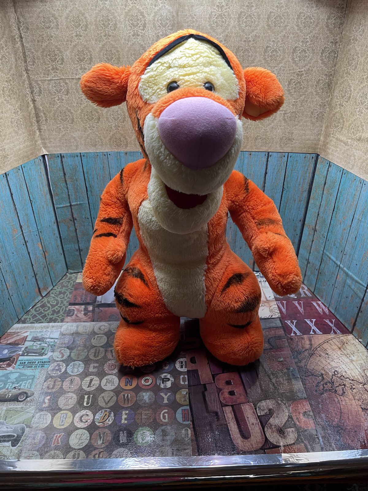 Mattel Tigger Plush Jumbo Standing Winnie Pooh Stuffed Animal Tiger ...