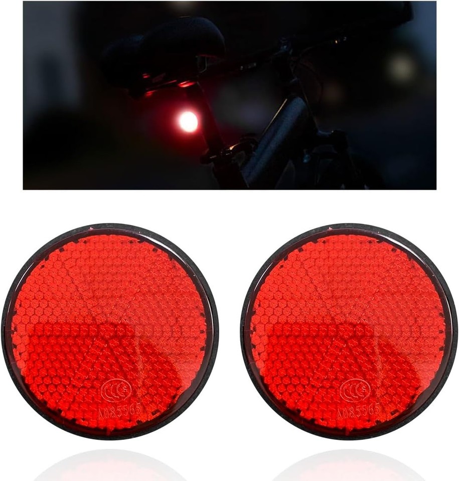 2 or 6 Pcs Red Reflectors Motorcycle License Plate Frame Bolts and Nuts ...