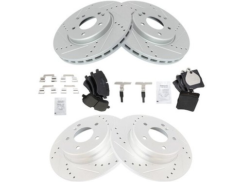 For 2006-2007 Mercedes C280 Brake Pad and Rotor Kit Front and Rear ...