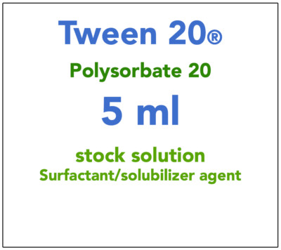 TWEEN 20® 5ml - POLYSORBATE 20 - SURFACTANT / SOLUBILIZER **FREE EU ...