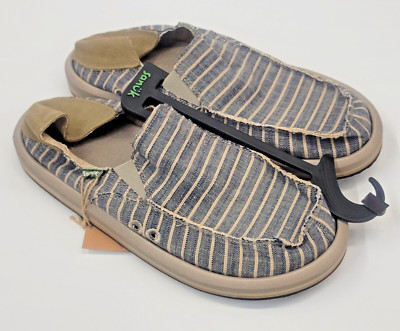 Sanuk Mens Donny Linen Navy Stripe 9 | eBay