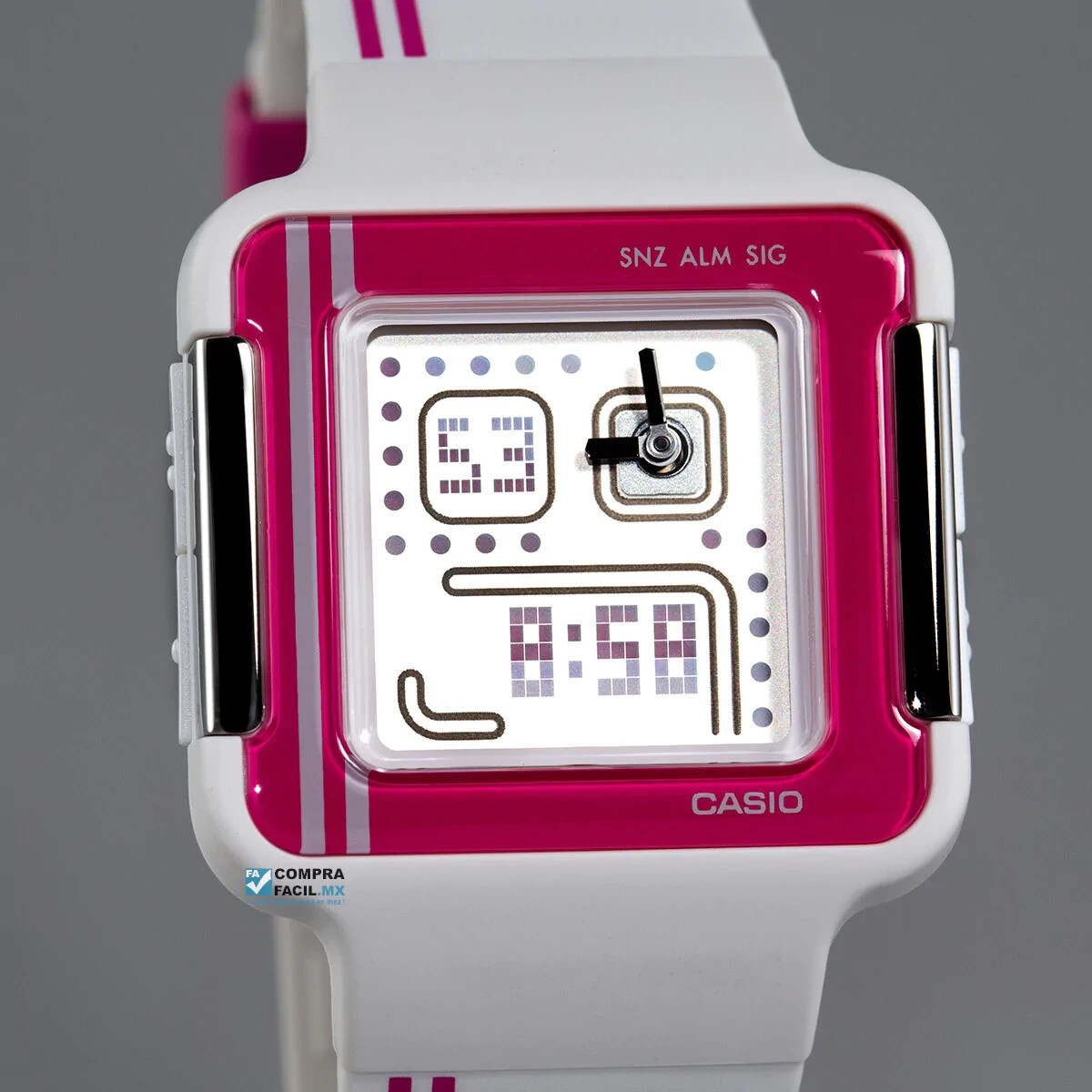 New Casio Ladies Digital Watch Poptone Ana/Digi World Time Chrono 50m ...