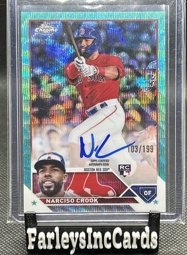 2023 Topps Chrome Update Narciso Crook Auto Aqua Wave Refractor Rookie ...