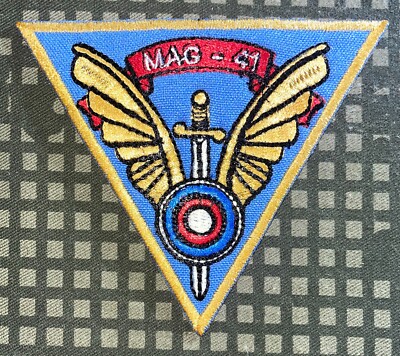 USMC MAG-41 Marines Aircraft Group 41 Patch Hook & Iron-On Repro New ...