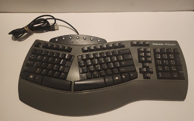 Fellowes Microban Ku-9938 Split Ergonomic Design US Keyboard for sale ...