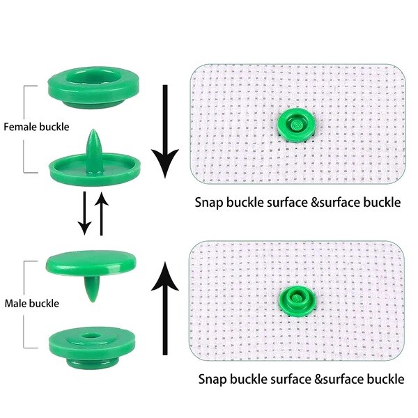 KAM Snap Kit T5 Plastic Snaps Poppers Fastener Button Press Stud Plier ...