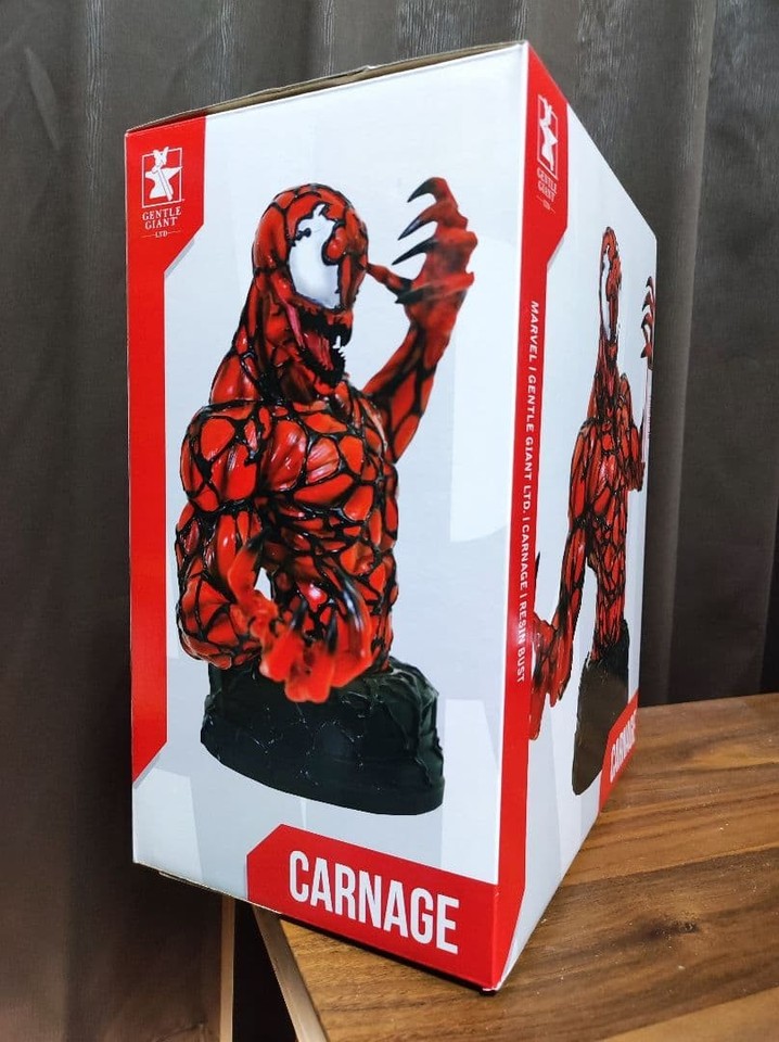 Gentle Giant Marvel Carnage Spiderman Venom Mini Bust AP Version Used ...