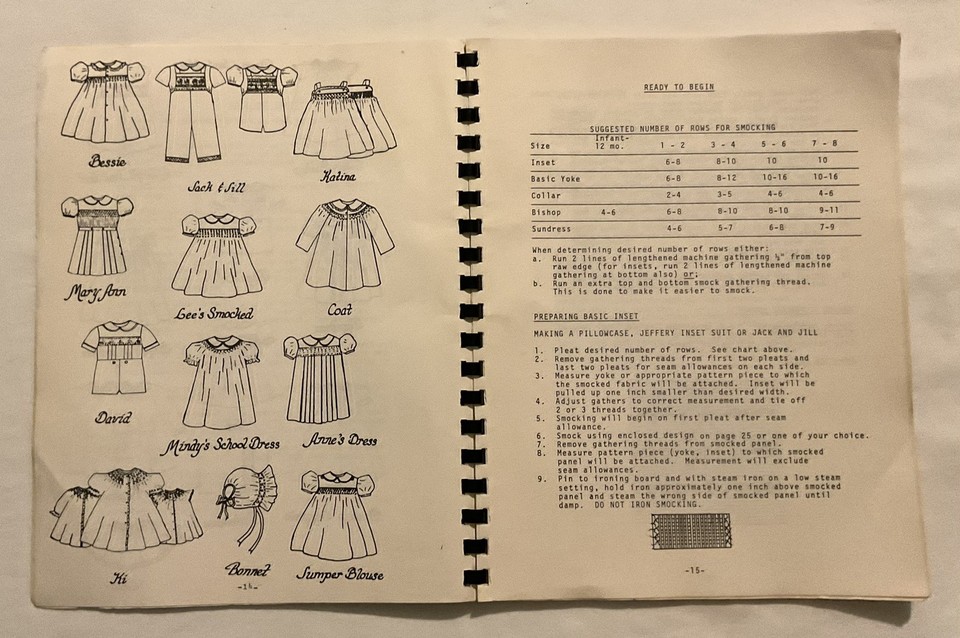 Children’s Corner And Vogue Smocking Patterns English Smocking ...