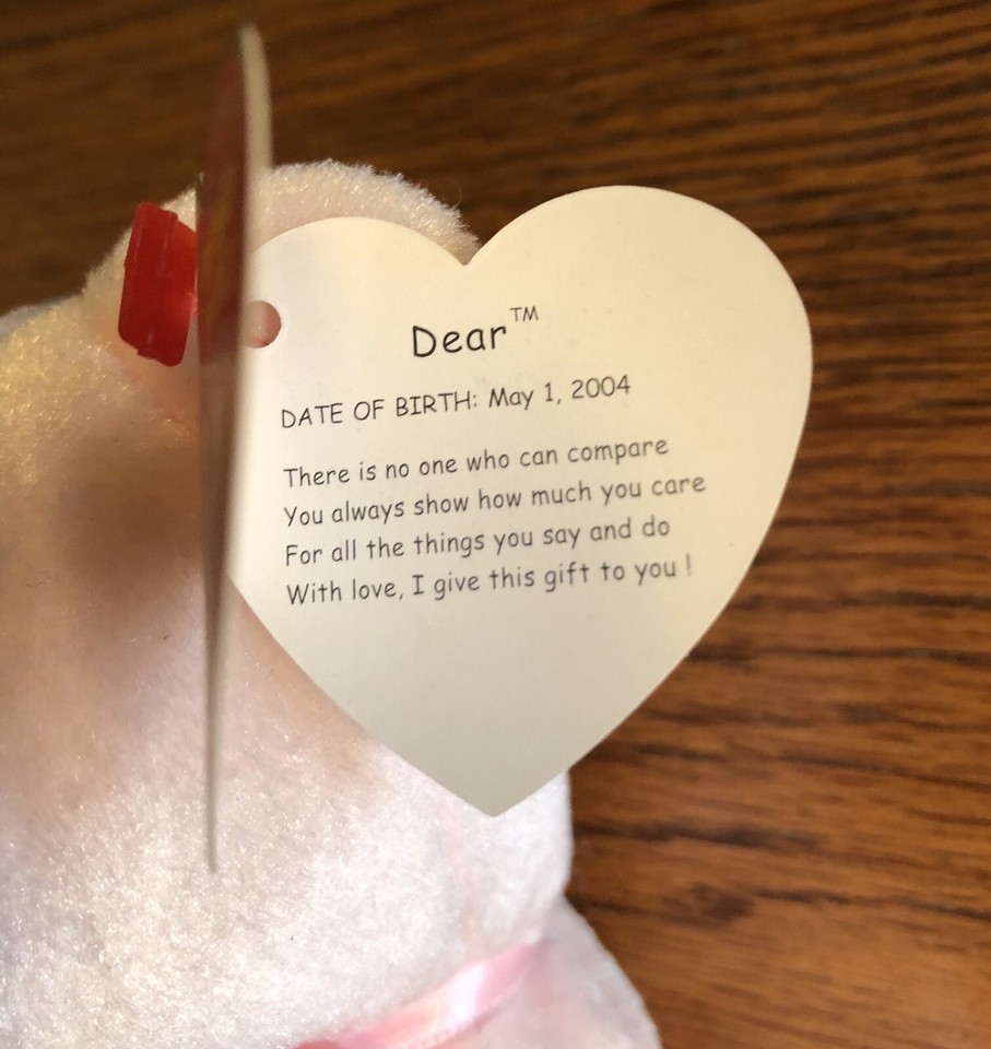 TY Beanie Baby DEAR the Bear (Hallmark Gold Crown Exclusive) Babies ...