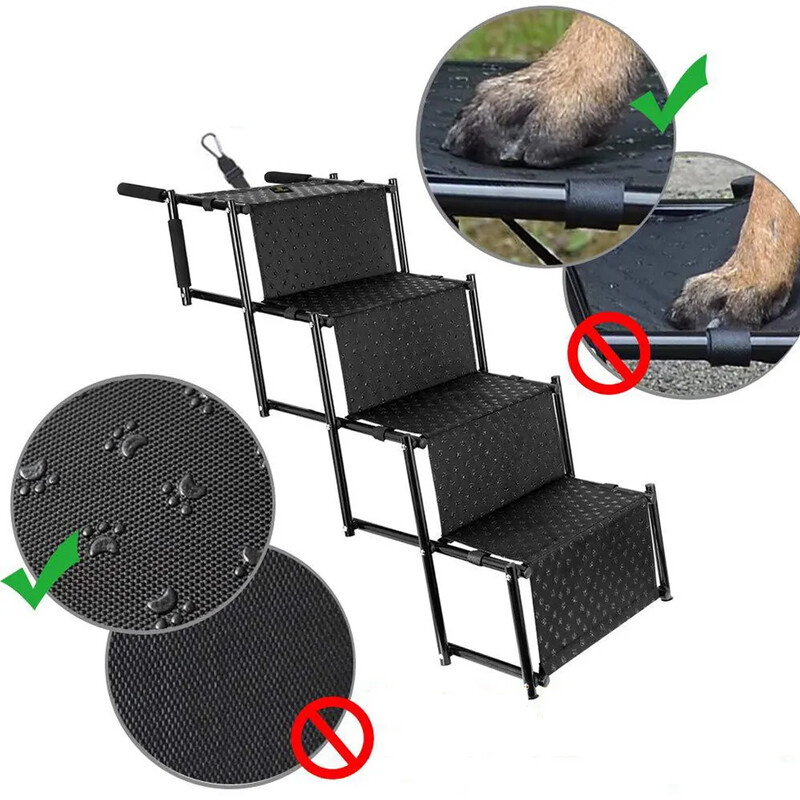 Portable Pet Dog Ramp Car Boot Access Lightweight Folding Steps Ladder ...