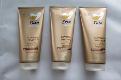 3x Dove DermaSpa Summer Revived Light / Medium Gradual Tanning Body ...