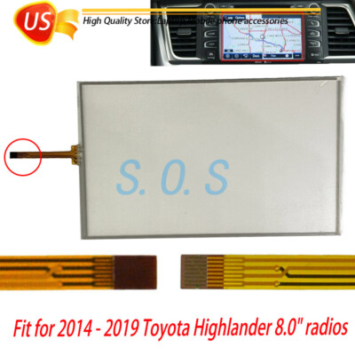 8 Pins Touch Screen Glass Digitizer Panel Fit 2014-2019 Toyota ...