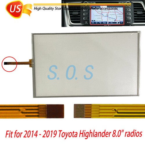 8 Pins Touch Screen Glass Digitizer Panel Fit 2014-2019 Toyota ...