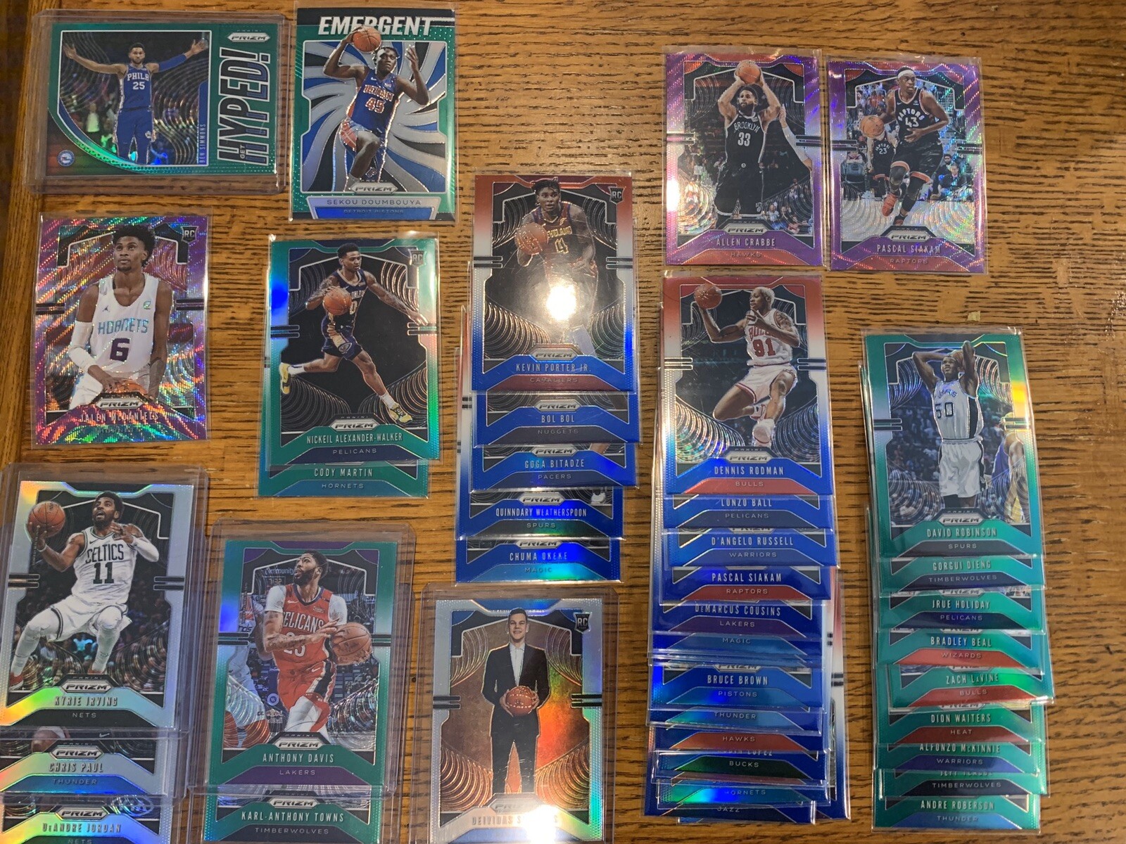 LOT OF (41) 2019-20 PANINI Prizm SILVER PRIZM, SP CARDS,Rc Refractor No ...