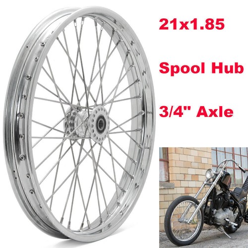 21" Spool Wheel Rim Hub Spokes 3/4" Bearings For Harley Sportster ...