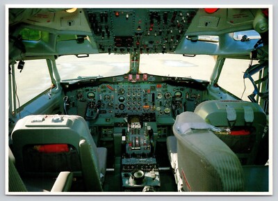 BOEING 727-200 Cockpit Interior Continental Postcard (HTC) | eBay