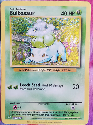 BULBASAUR - CLV 001/034 Classic Collection Pokemon NM Pack Fresh English | eBay