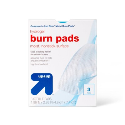 Hydrogel Moist Burn Treatment Nonstick Pads - 3ct - up & up First Aid ...