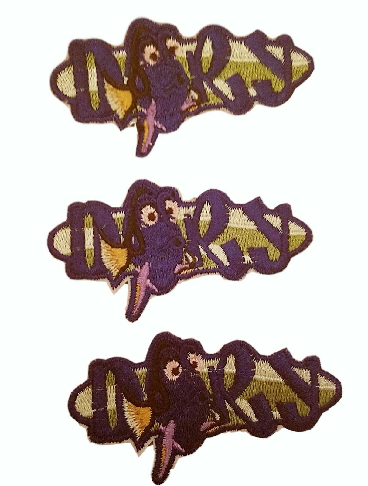 Finding Nemo Dory with Surfboard 2" Wide Embroidered Iron On Patch Set ...