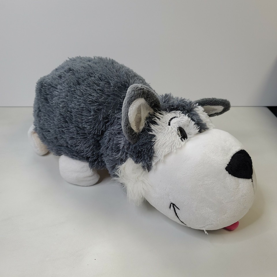 FlipaZoo Large 18” Asher Husky / Poppi Polar Bear Reversible Plush ...