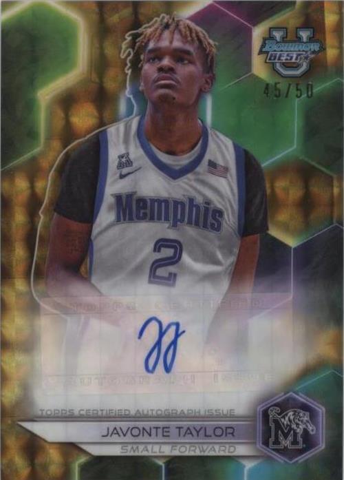2023-24 Bowman University Best - Best of 2023 Autographs Javonte Taylor ...