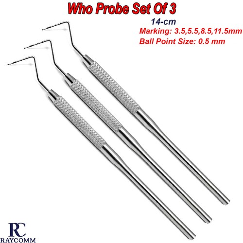 Periodontal WHO Probes Color Coded Probe Pocket Depth Mearing ...