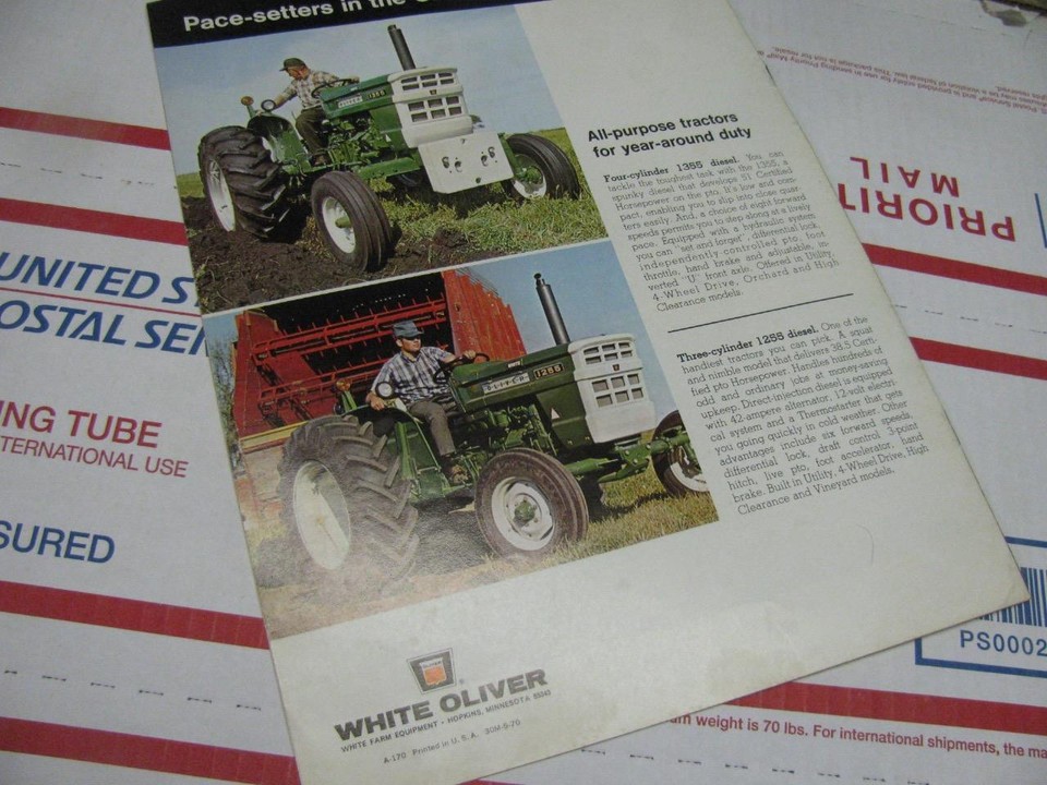 Vintage White Oliver 1555 1655 Tractor Sales Brochure 11 pages | eBay