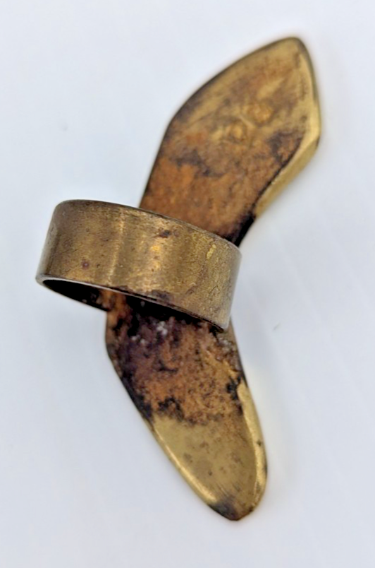 Vintage Brass Finger Pick for Harp Guitar Stamped | eBay