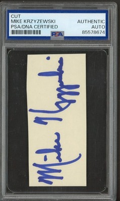 PSA/DNA COACH K CUT AUTO MIKE KRZYZEWSKI DUKE AUTOGRAPH AUTHENTIC NEW ...