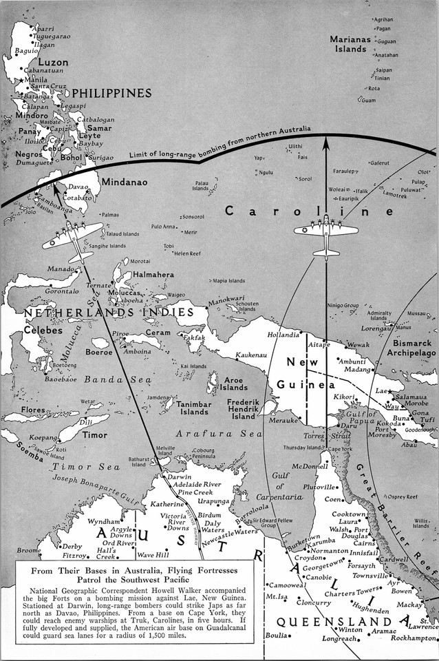 Detailed 1943 Map of Southwest Pacific - Vintage Military Cartography ...