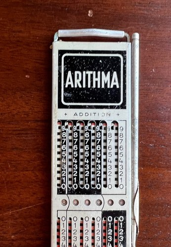 ARITHMA ADDIATOR Adding Machine Calculator w/ Stylus Made In Germany ...