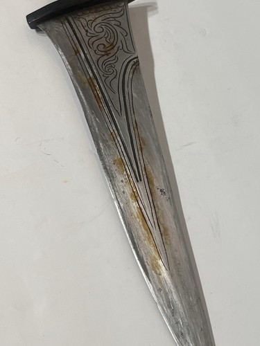 Antique Moro Punyal / Punal Gunong double edged Dagger 10” Blade | eBay