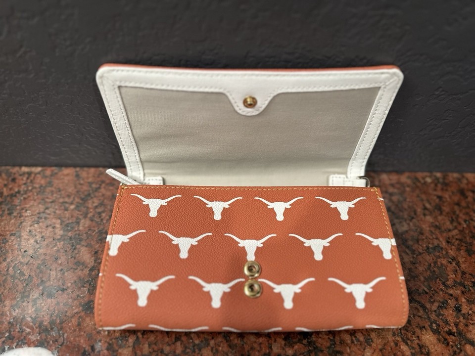 Dooney & Bourke University of Texas Longhorns Leather Wallet – Burnt ...