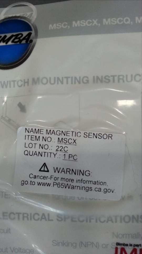 BIMBA MSCX Magnetic Sensor | eBay