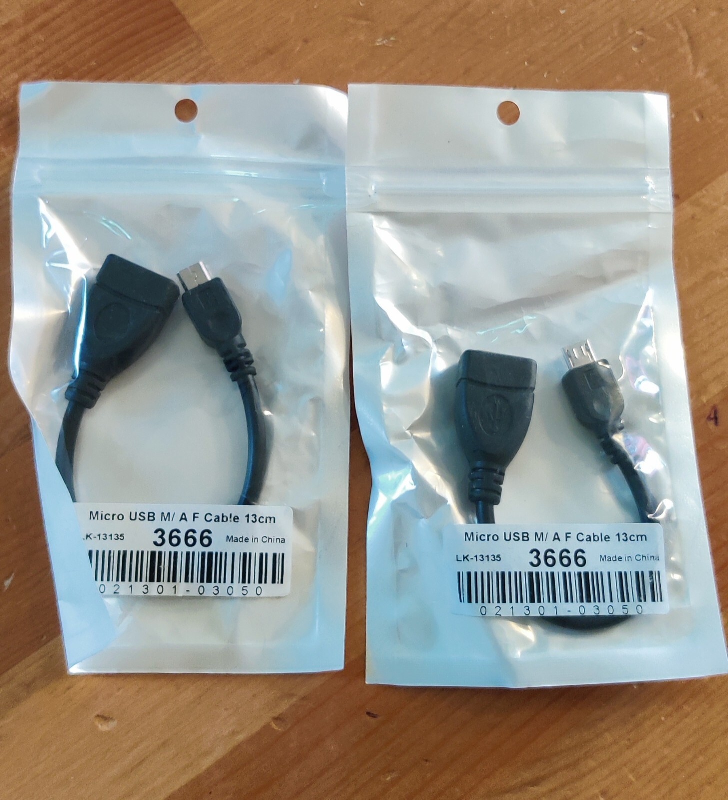 2x Micro USB M/A F Cable 13 Cm, LK-13135 3666 | eBay