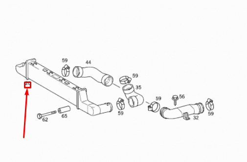 MERCEDES-BENZ E W210 Charge Air Intercooler A2105001800 NEW GENUINE | eBay