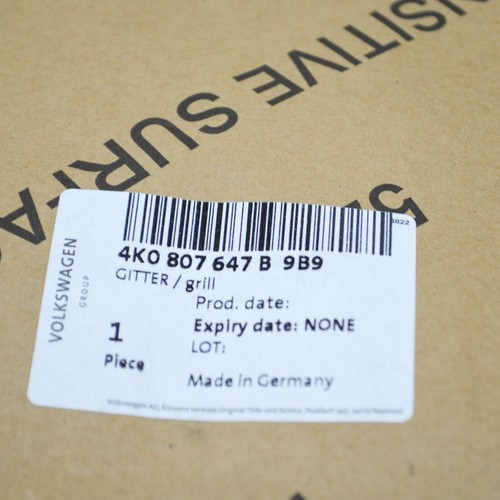 AUDI A6 AVANT S6 QUATTRO AIR GUIDE GRILLE SATIN BLACK 4K0807647B9B9 | eBay