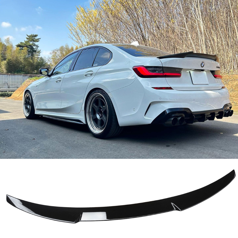 M4 STYLE REAR BOOT SPOILER LIP WING FOR BMW G20 G80 3 SERIES (GLOSS ...