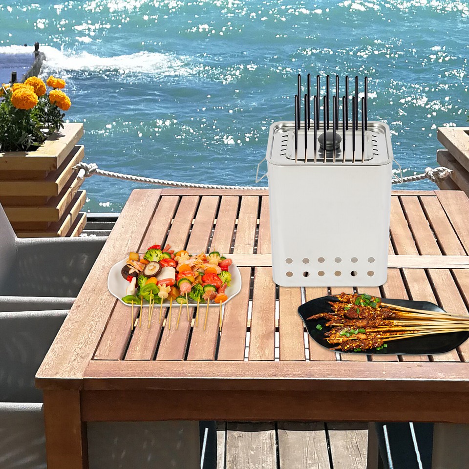 Portable Square Barbecue Hanging Grill Stainless Steel Barbecue Grill ...