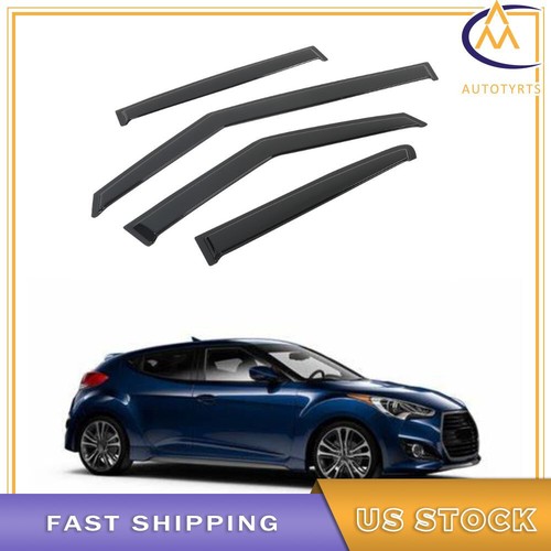 Window Vent Visors For 2012-2017 Hyundai Veloster Sun Rain Guards ...
