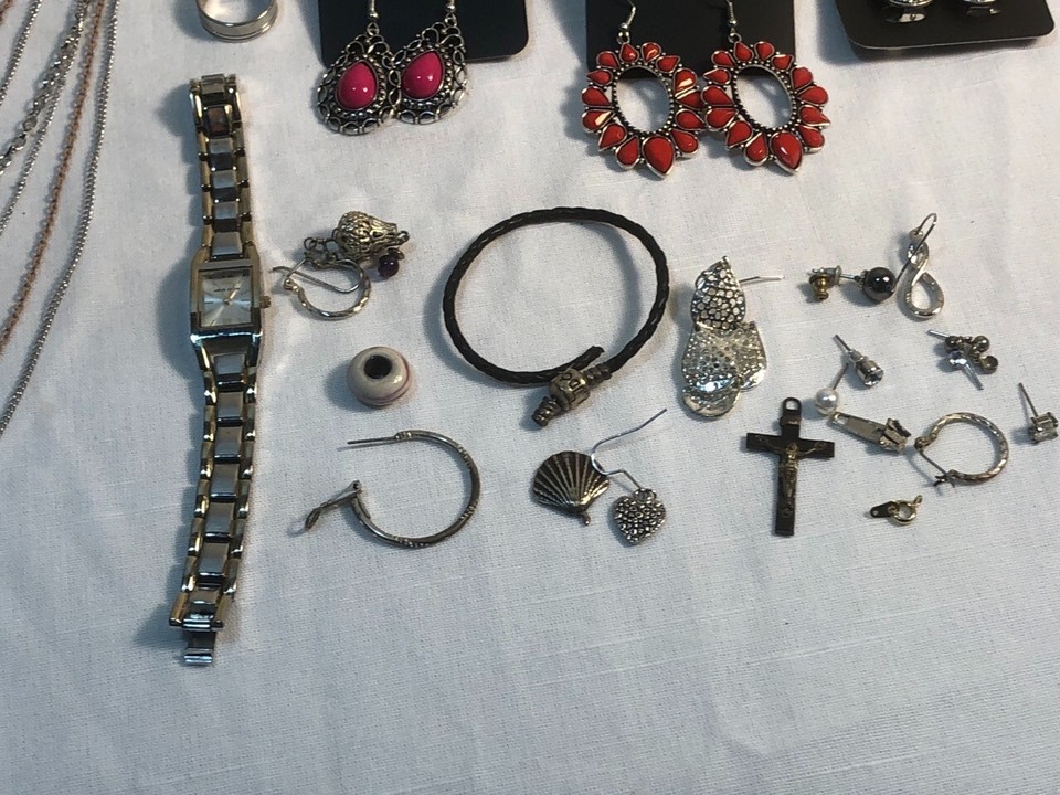 1 LB JEWELRY lot- Estate lot-WEARABLE- Old & New mixed - Fashion- LOOK ...