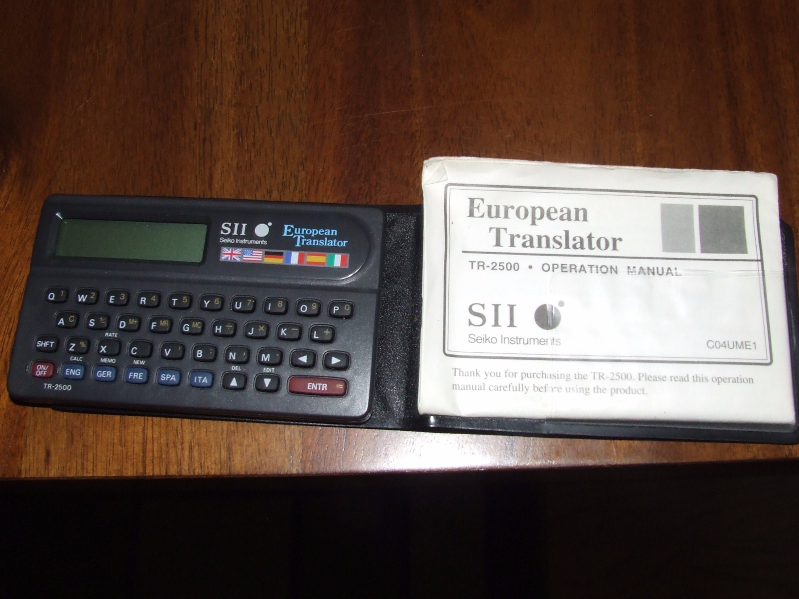 Seiko European Translator TR-2500 German French Spanish Italian manual ...