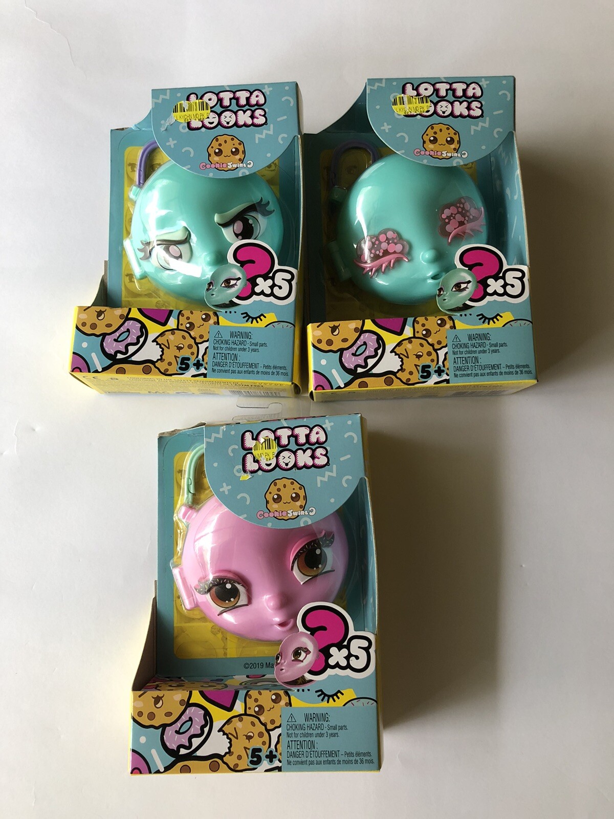 NEW! Lotta Looks Cookie Swirl Keychain Blue, Pink Face Lot Of 3 | eBay