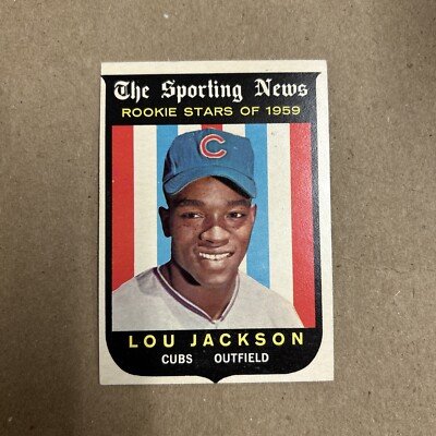 1959 Topps The Sporting News Lou Jackson Chicago Cubs Rookie Card #130 ...
