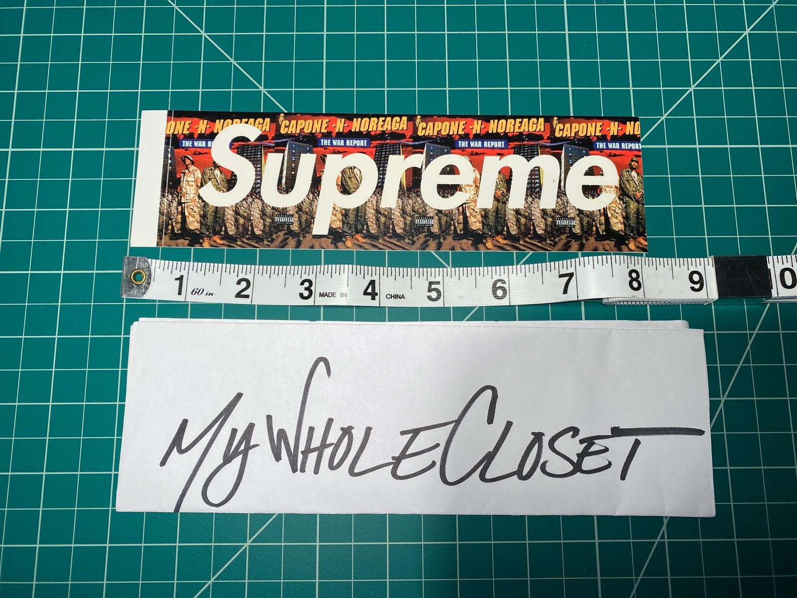 SUPREME NEW YORK CAPONE N NOREAGA CNN WAR REPORT BOX LOGO STICKER BRAND ...