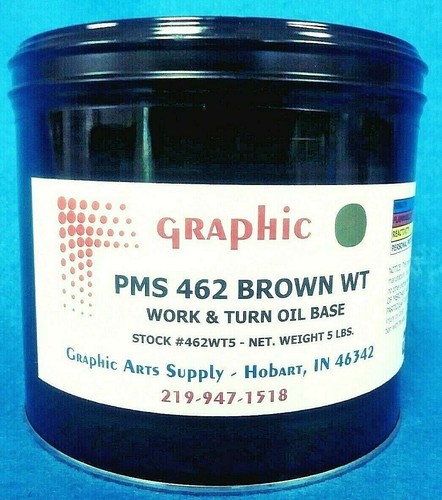 GRAPHIC PMS 462 BROWN WORK & TURN OIL BASE INK 5 Lbs. NEW | eBay