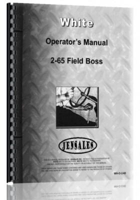 White 2-65 Tractor Operators Owners Manual | eBay