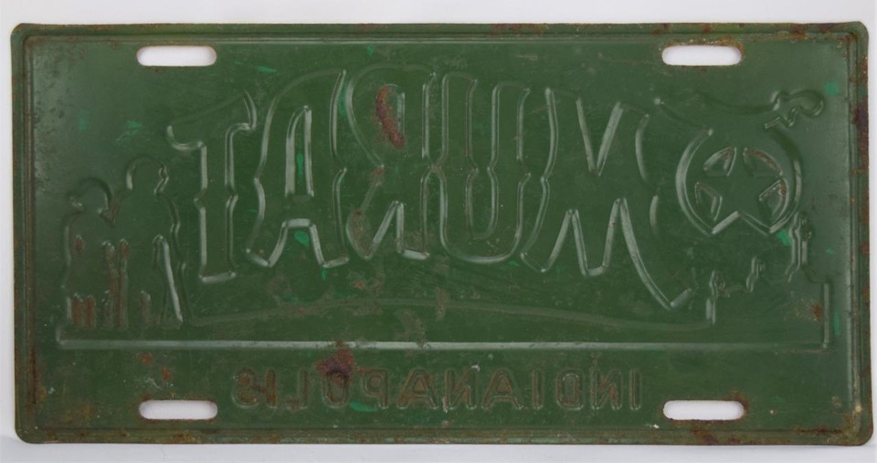 Vintage Indianapolis Murat Masonic Shrine Metal License Plate | eBay